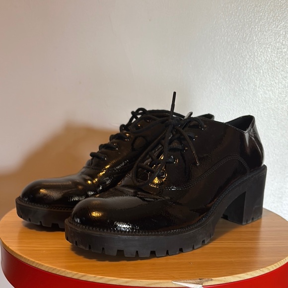 Mix No. 6 | Shoes | Mix No 6 Black Lace Up Boots With Chunky Heel ...